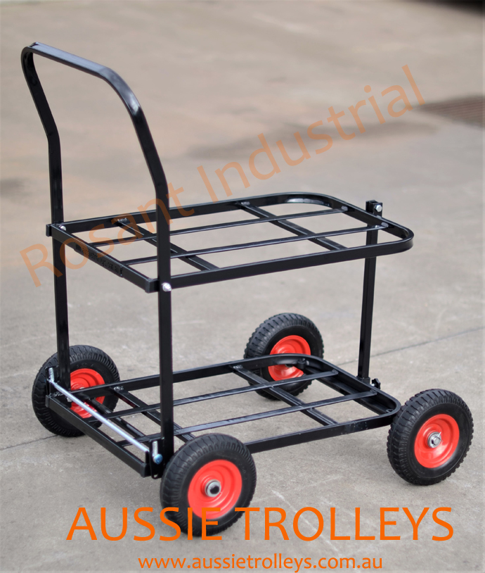 folding shopping / laundry trolley (extra heavy duty, multipurpose) buy ...